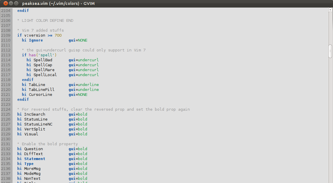 Outside Of Me Light Gray Color Schema For Vim