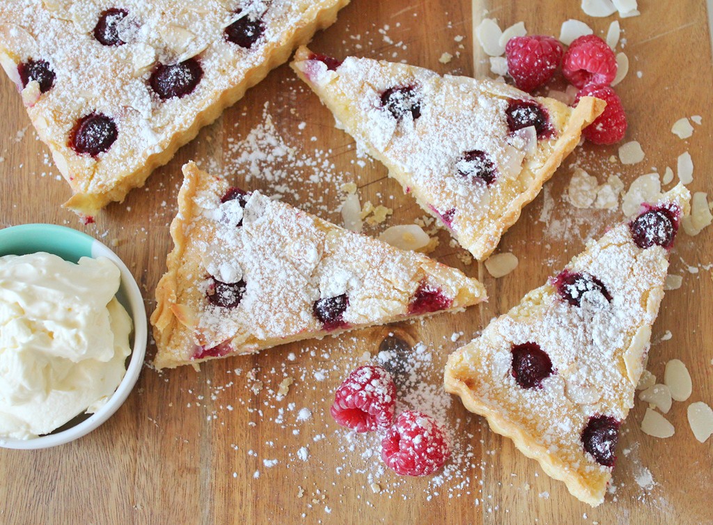 Raspberry and Almond Frangipane Tart - Threadbare Creations