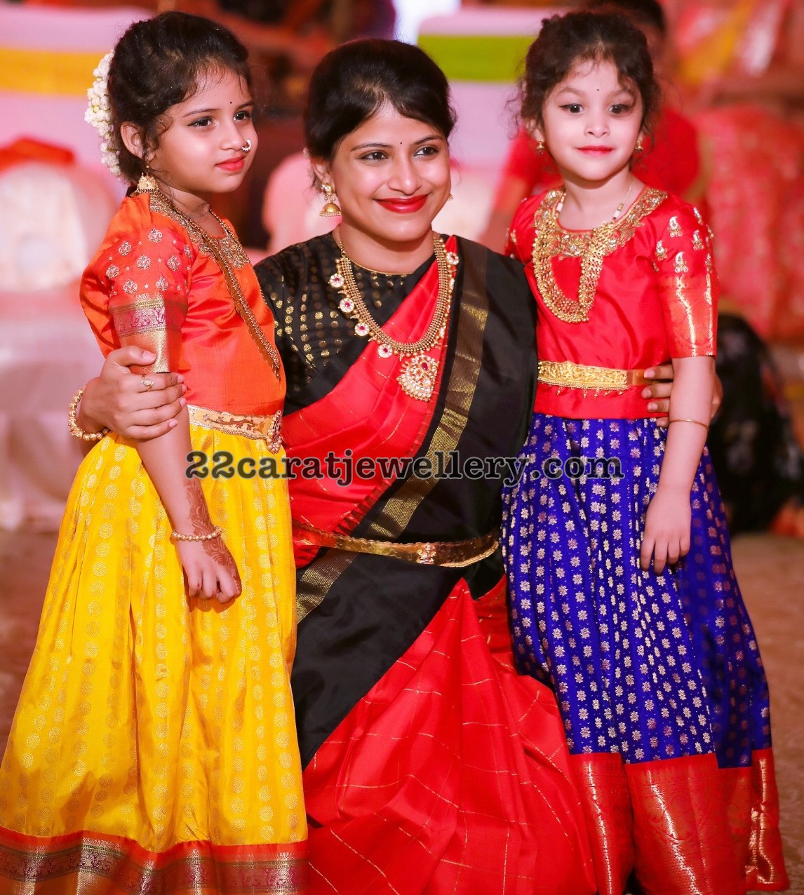 Cute Kids in Brocade Lehengas - Indian Dresses