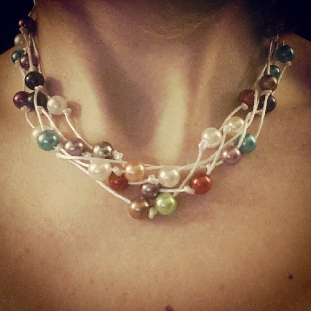Aujourd'hui j'ai...: ... un collier de perles home made facile (tuto) (DIY)