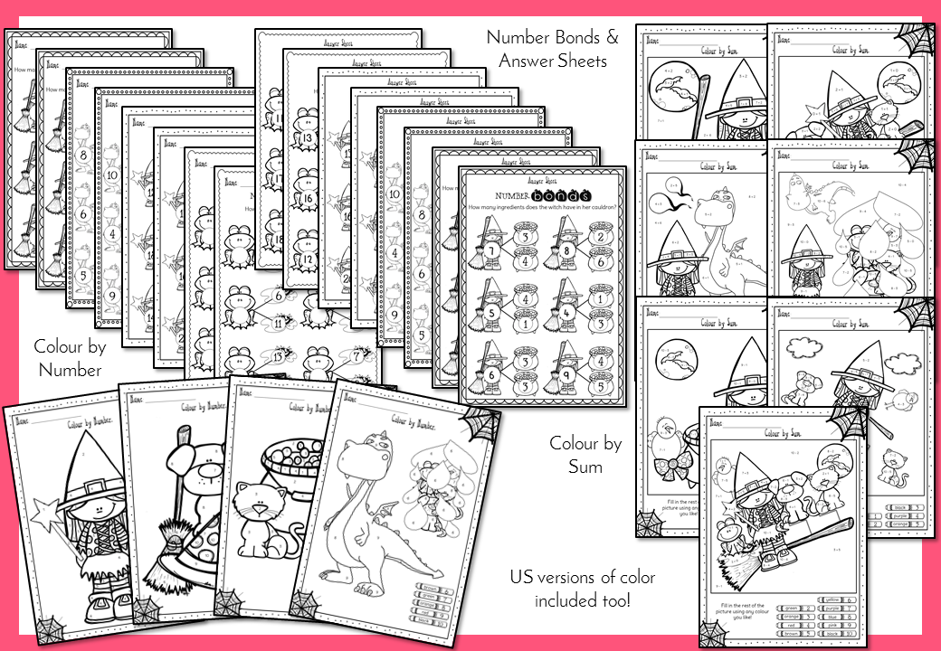 Happy Little Learners: Halloween Room on the Broom Literary and Math ...