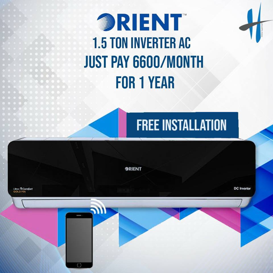 Electronics on Installments: Orient Inverter Air Conditioners - Hanif ...