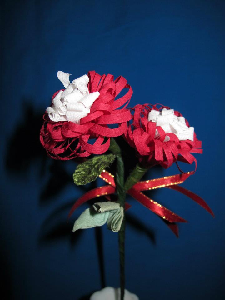 Bunga Telur from crepe paper.100% handmade.purple klasik. | dKehidupan