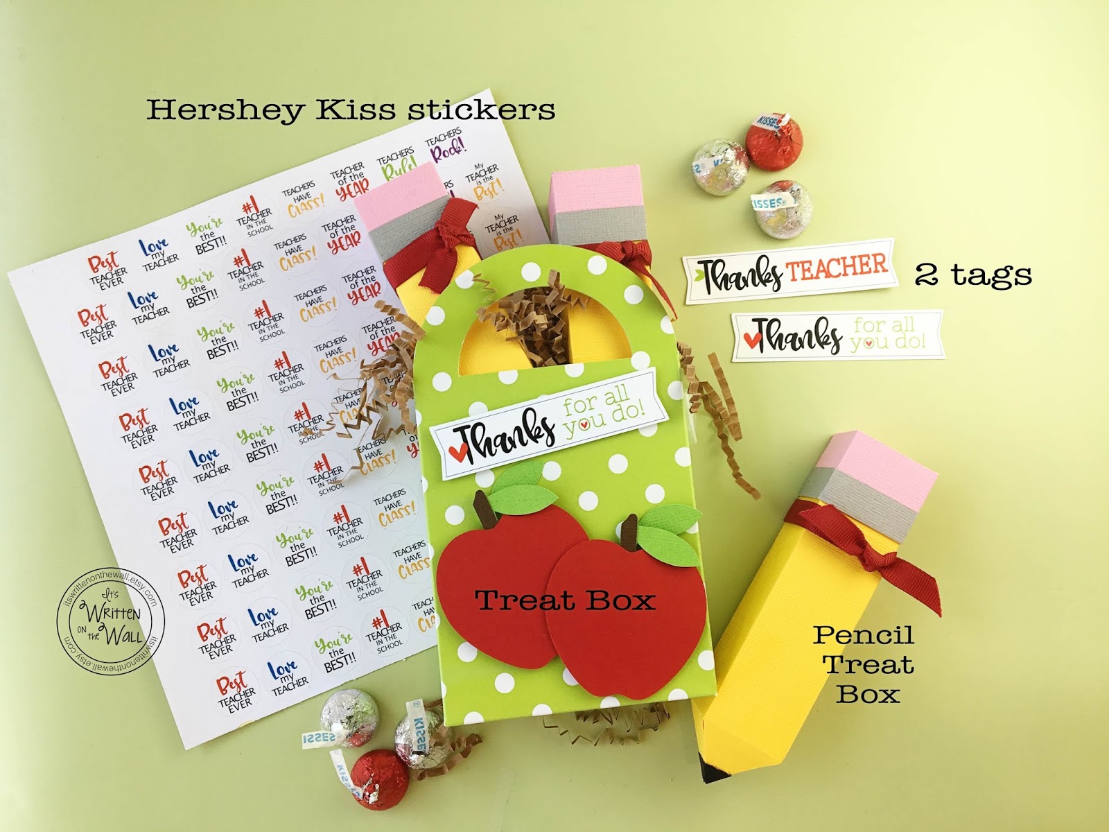 It's Written on the Wall: Teacher Appreciation Apple Treat Box / Paper ...
