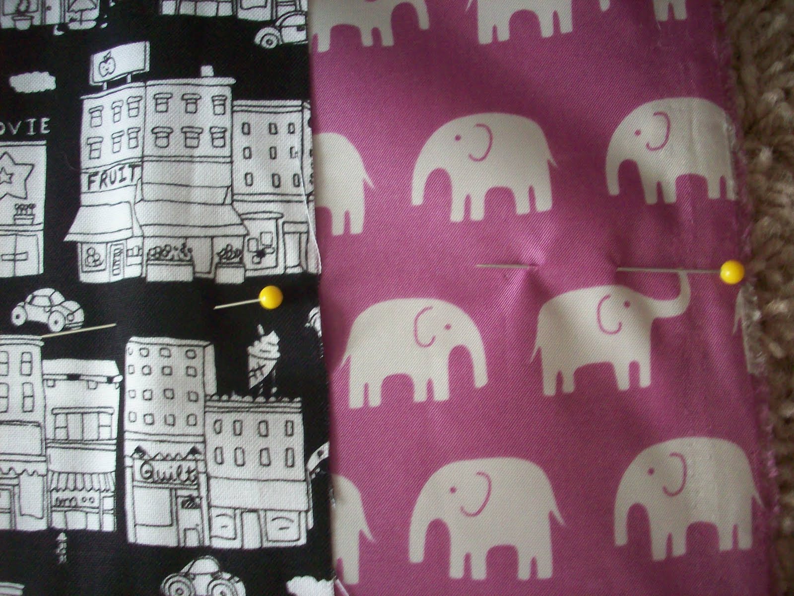 POPPYSEED FABRICS: Easy purple elephant nylon picnic blanket TUTORIAL