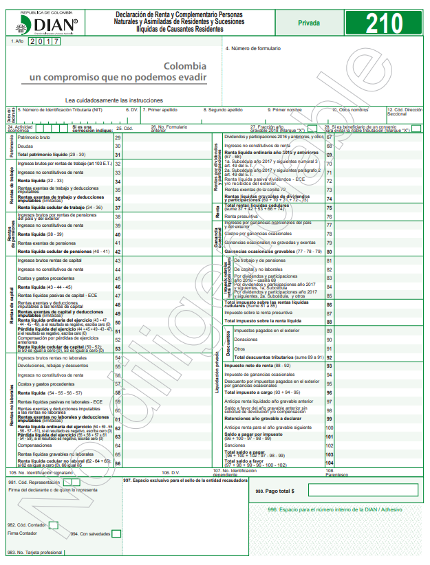 Te Cuento: Formulario 210 Declaración Renta