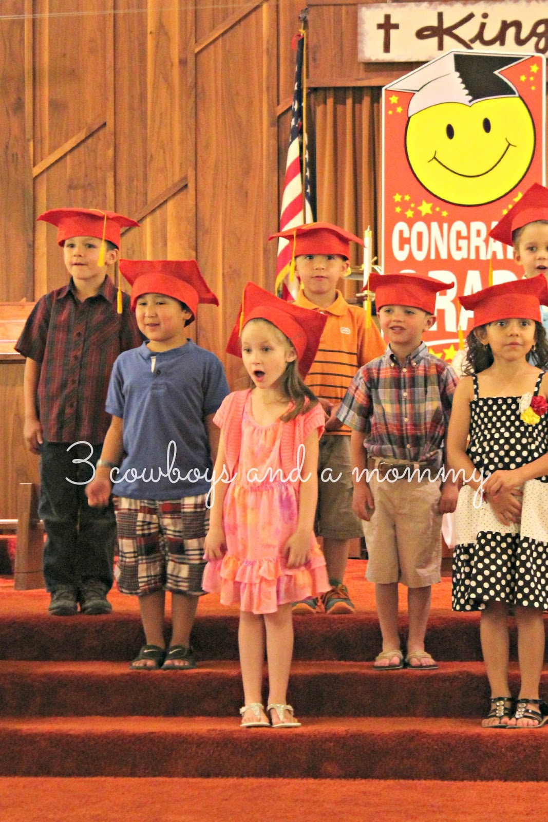3 Cowboys and a mommy: Preschool Graduation (round one)