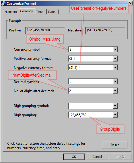 Fungsi FormatCurrency di MS Access - Access Terapan