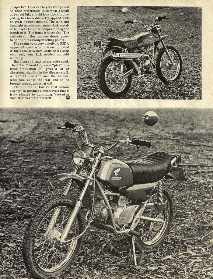 1969 Honda SL90: Cycle World Short Review of the New 1969 Honda SL90