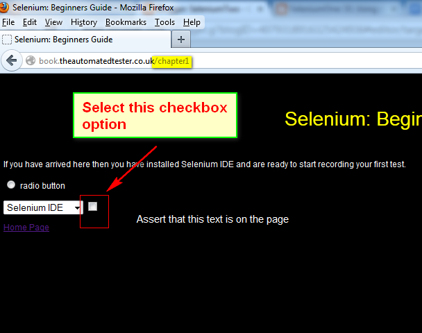 Selenium-By-Arun: 307. Using click( ) predefined method for selecting a check box option