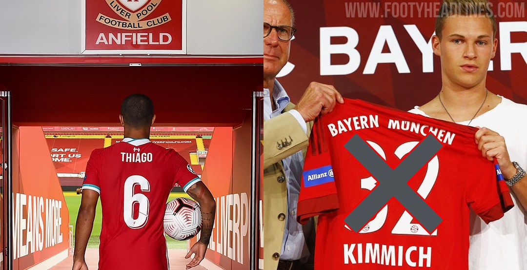 Leaked: Bayern Munich's Kimmich To Debut Former Thiago No. 6 Kit ...