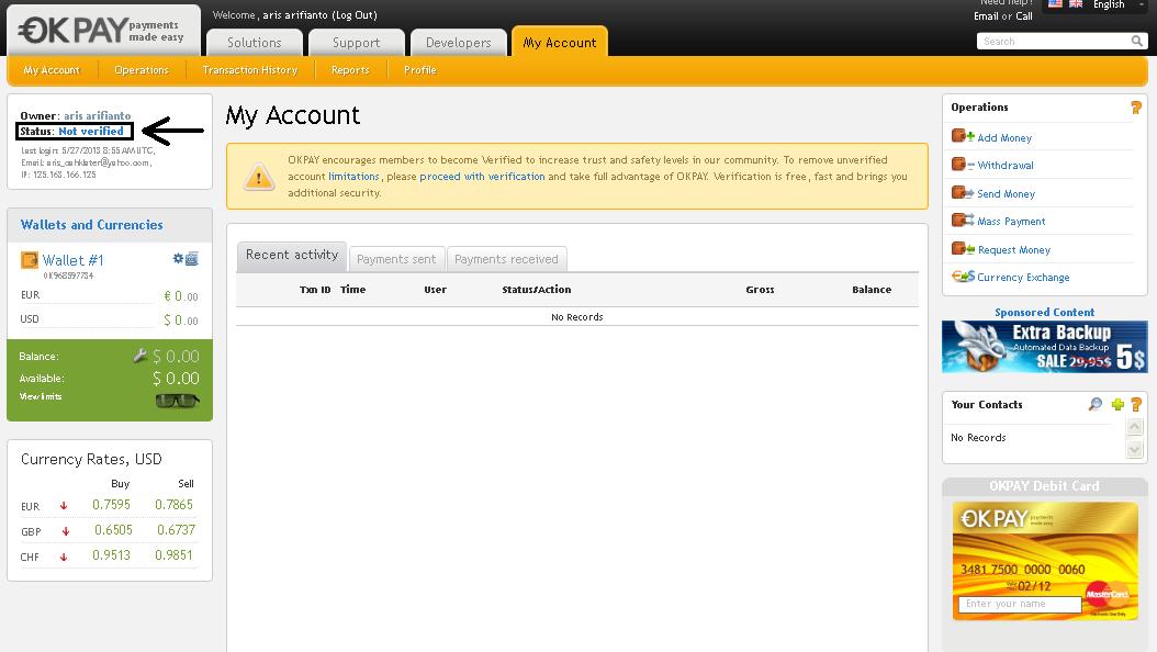 Cara Mendaftar dan Verivikasi okpay - Blog Bisnis Online