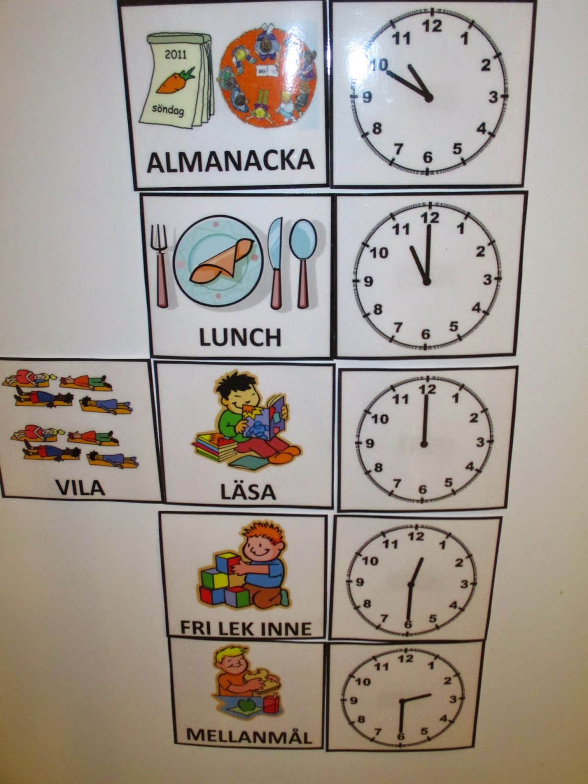 PORFYRGÅRDENS ANNEX: Dagsschema