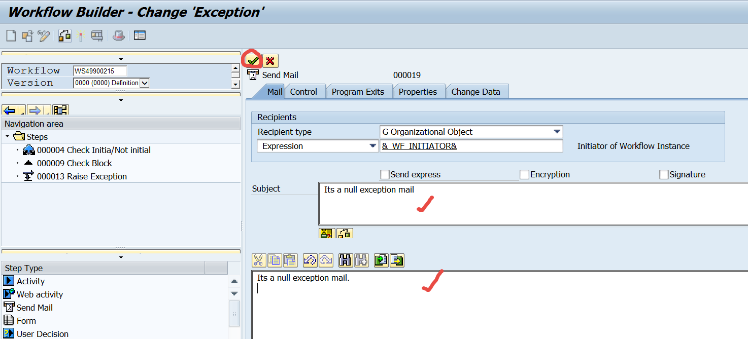 TECHSAP : Workflow : Demo13- Rasing and handling exception in Work FLow