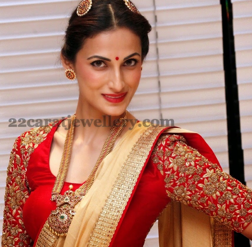 Shilpa Reddy in Antique Haram - Jewellery Designs