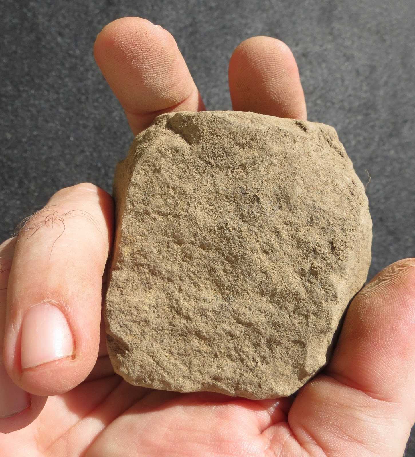 Archaeology of Portable Rock Art: Flint figure stone just found at the ...