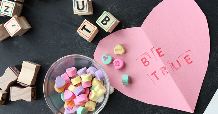 Easy Conversation Heart Craft for Preschoolers | Sunny Day Family