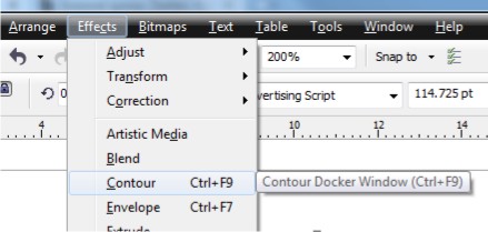Membuat Garis Tepi Mengelilingi Objek dengan Contour di Coreldraw