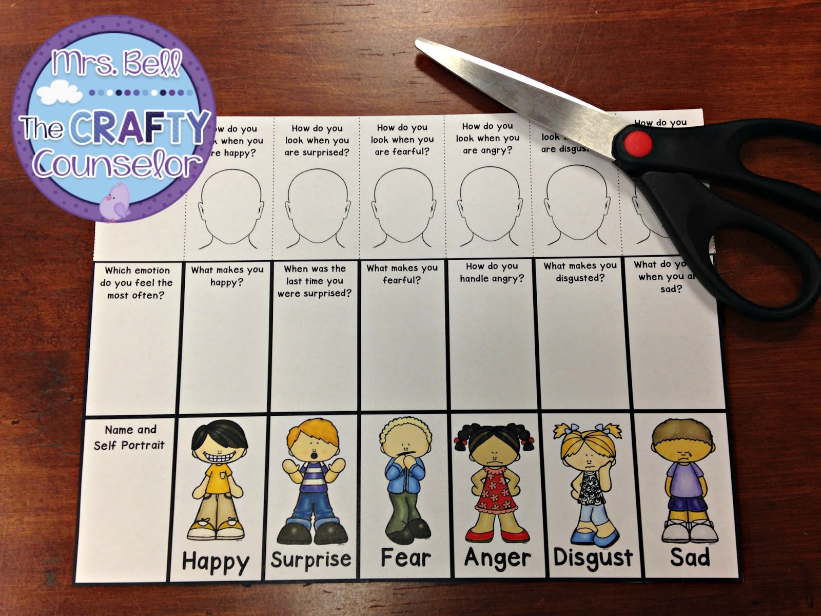 Discussing Emotions, The Foldable!!! - Mrs. Bell The Crafty Counselor