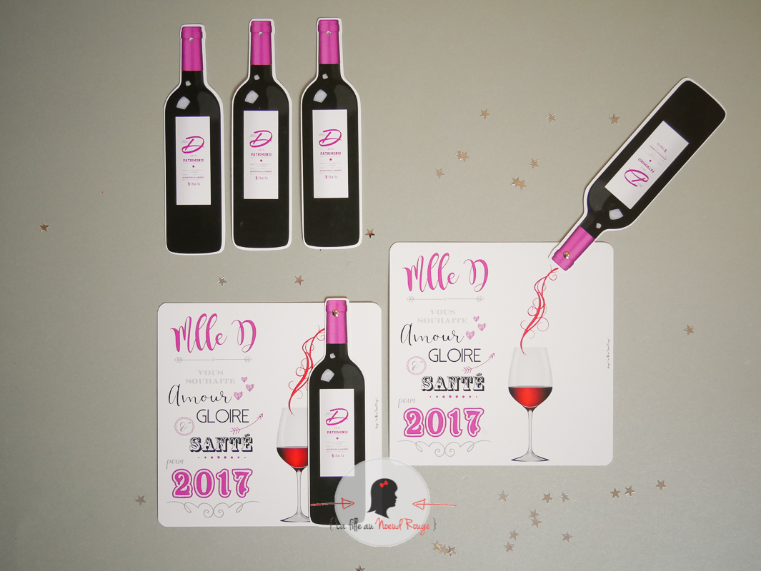 Une jolie carte de voeux sur le thème du vin • La fille au Noeud Rouge ...