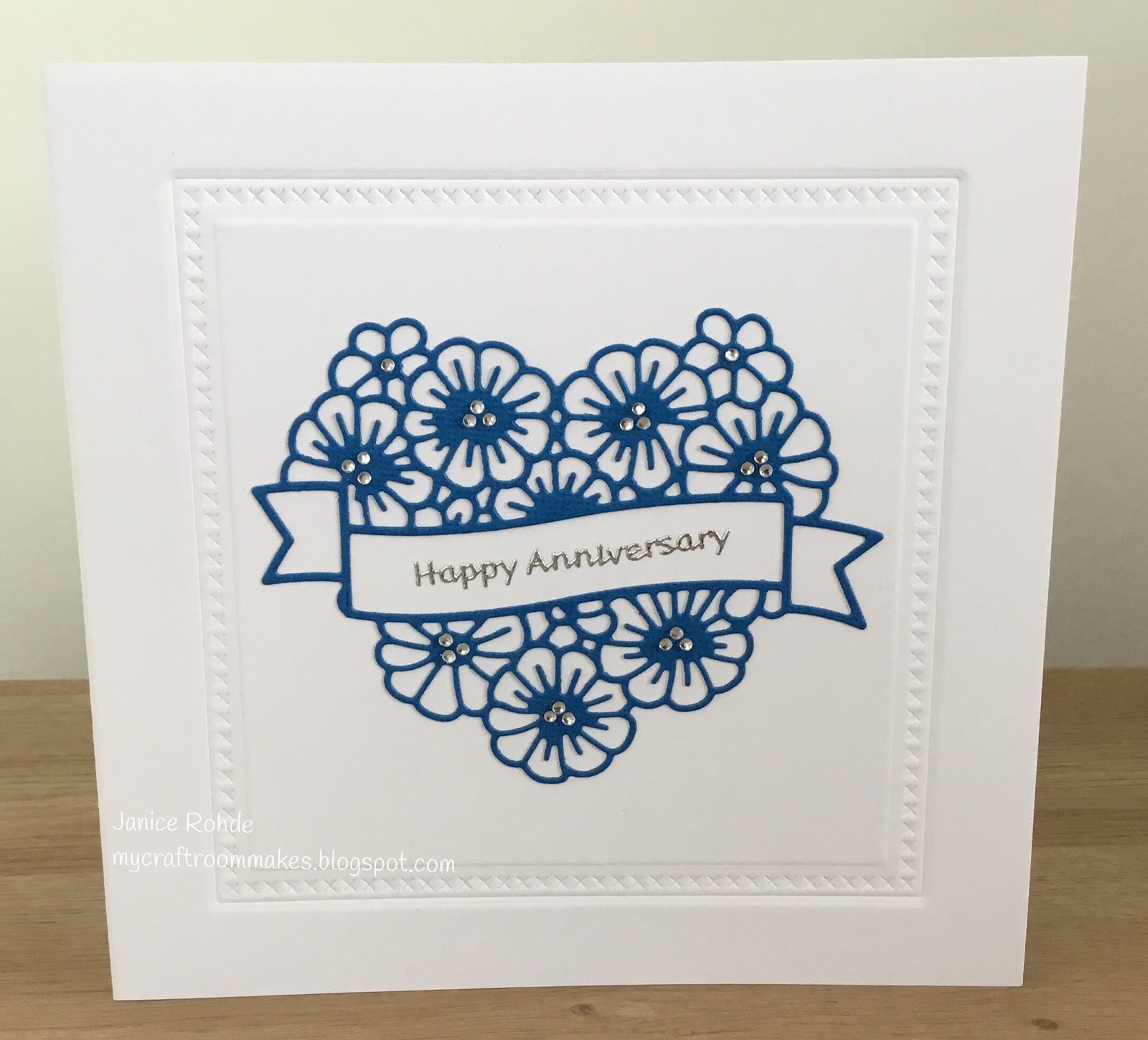 My Craft Room Makes: Anniversary Cards in three different colour ways ...