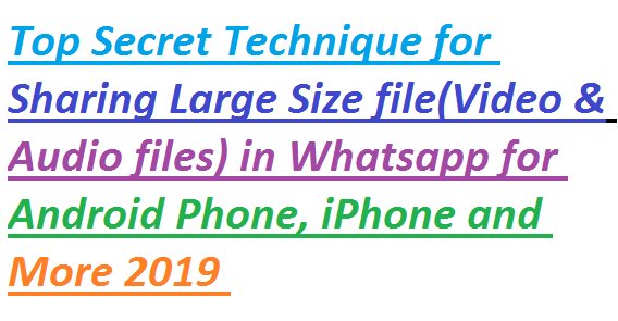 How to send large files through whatsapp - flepooX