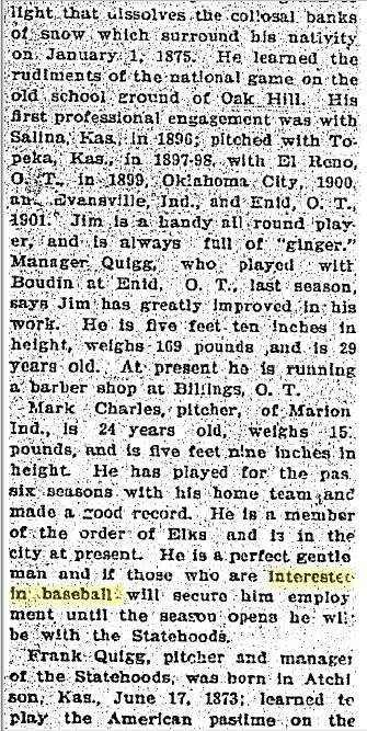 Oklahoma Baseball History