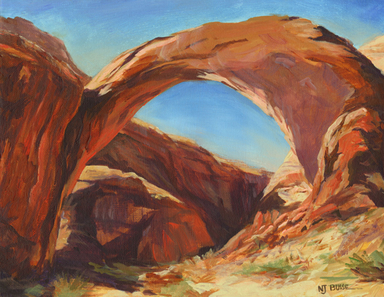 NJ Busse Fine Art: Original Landscape Painting,Arches Over Lake Powell ...