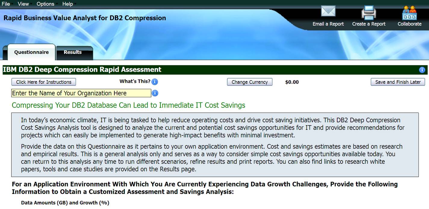 IBM DB2 Optimized for SAP: Calculating the ROI of DB2's Advanced Compression