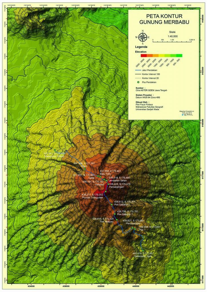 Lentera Merah: Peta TopoGrafi 3D untuk Pendaki Gunung | Edisi 1