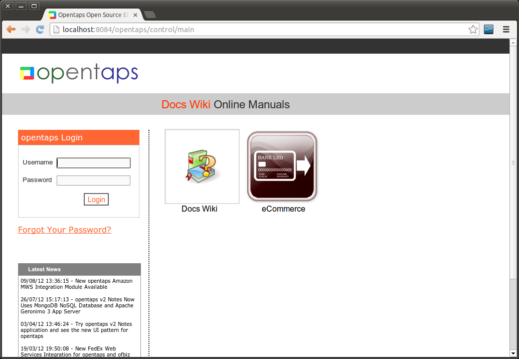 Open design and architecture: Download and Install opentaps 1.5 on Ubuntu