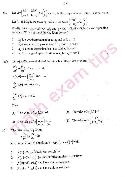 CSIR NET MATHEMATICS DEC 2011 QUESTION PAPER | MATHEMATICS EXAM TIPS