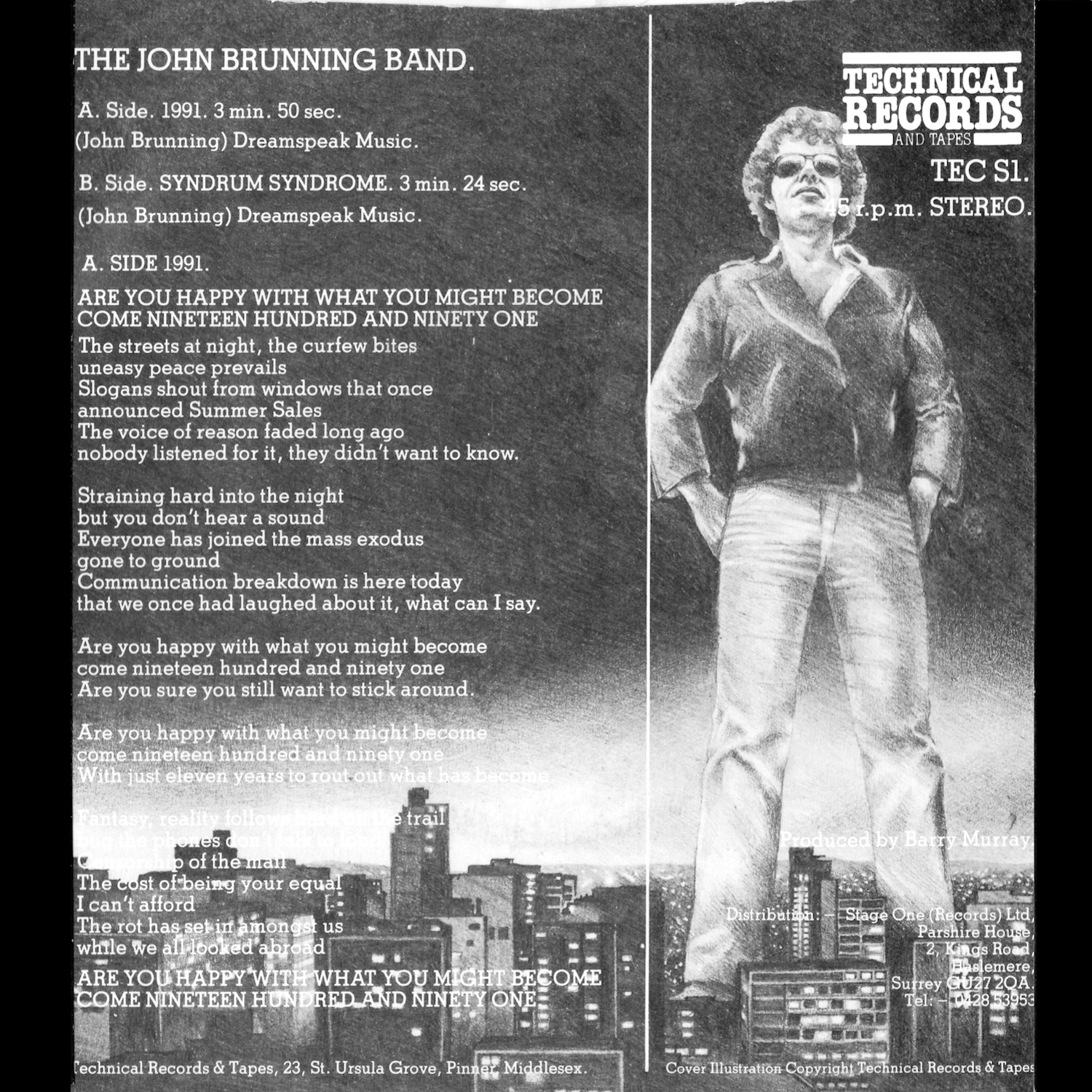 The John Brunning Band (UK) - 1991 / Syndrum Syndrome [Single] (1981 ...