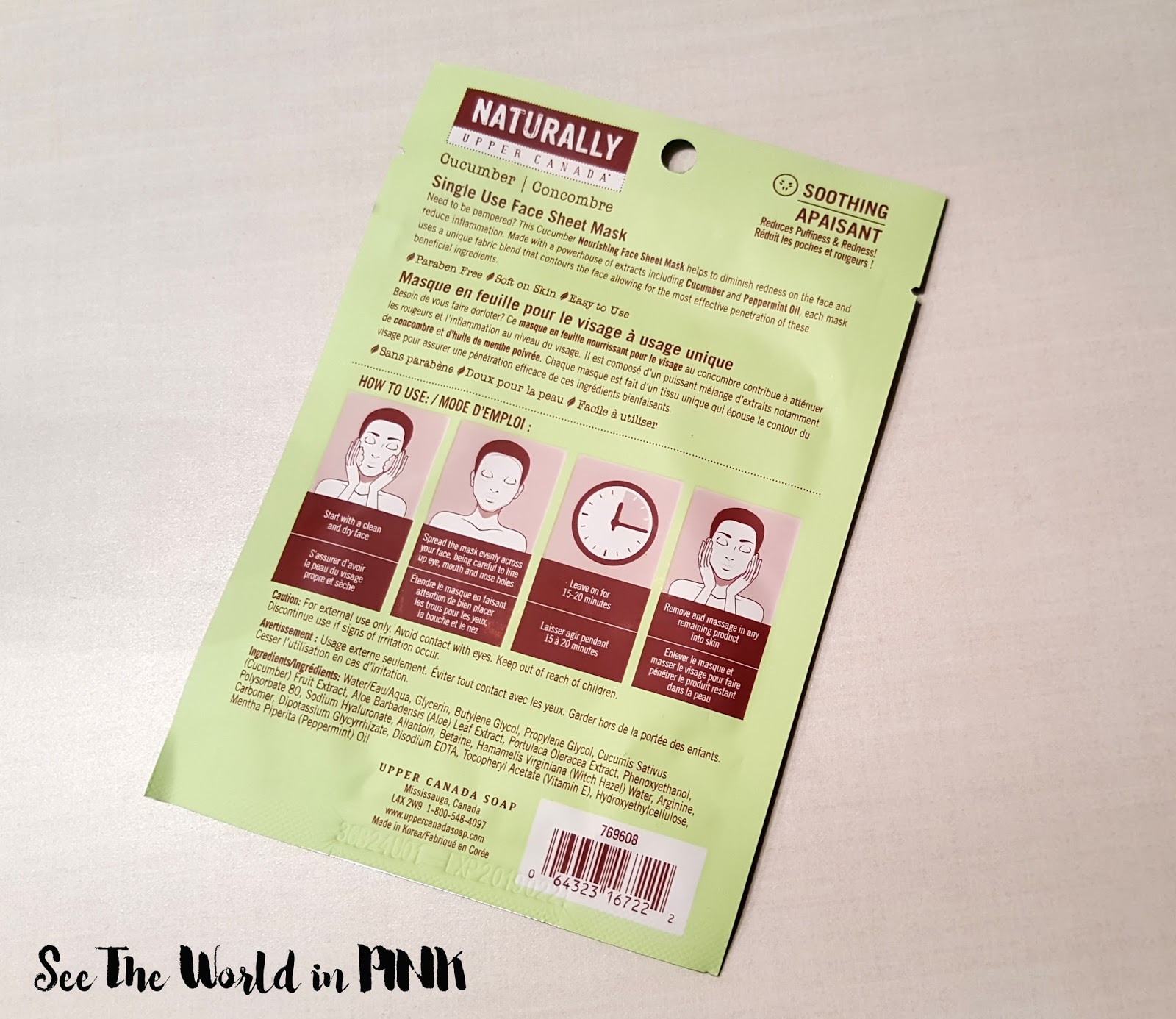 Skincare Sunday Product Review - Upper Canada Naturally Face Sheet Mask ...