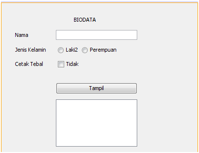 Membuat Cetak Tebal Check Button Radio Button Pada Netbeans | Jazuly