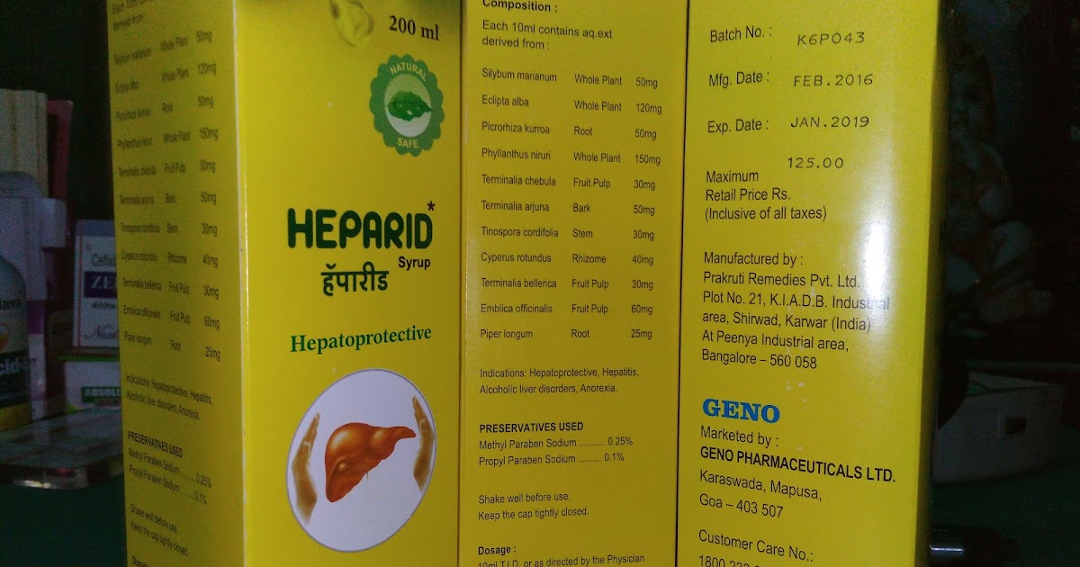 Syrup Heparid: Ingredients, Indications, Dosages, Contraindications ...