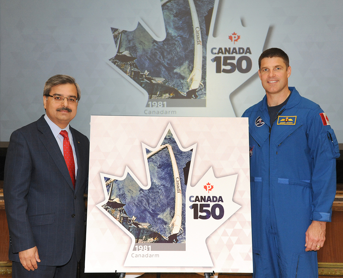 Friends of NASA: Canada Post launches stamp for Canadarm robotic arm