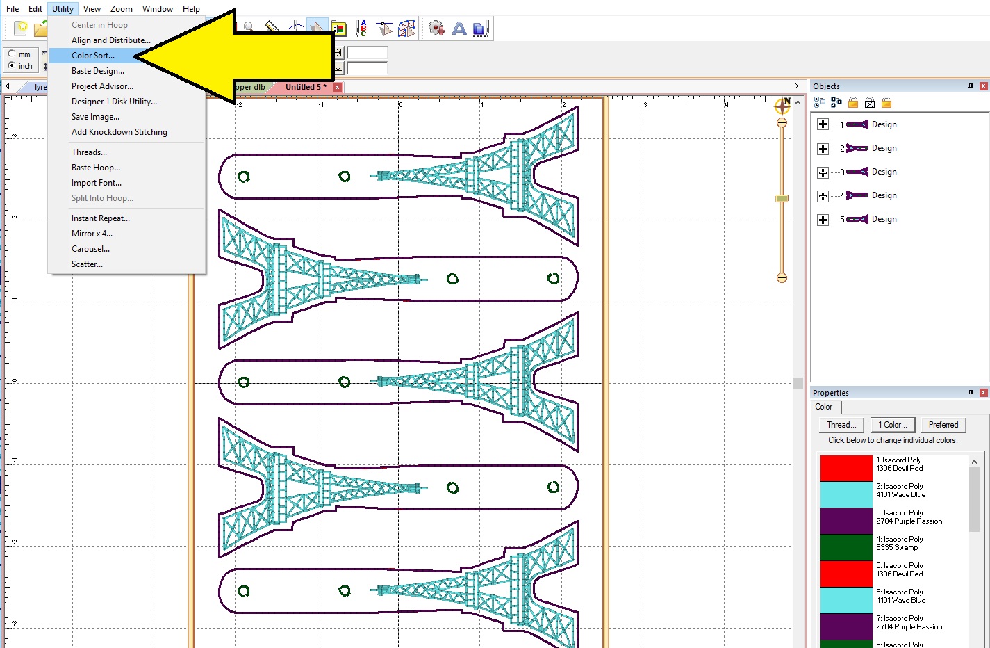 Sorting for Multiples in a Hoop - It's Easy! - Designs by Little Bee