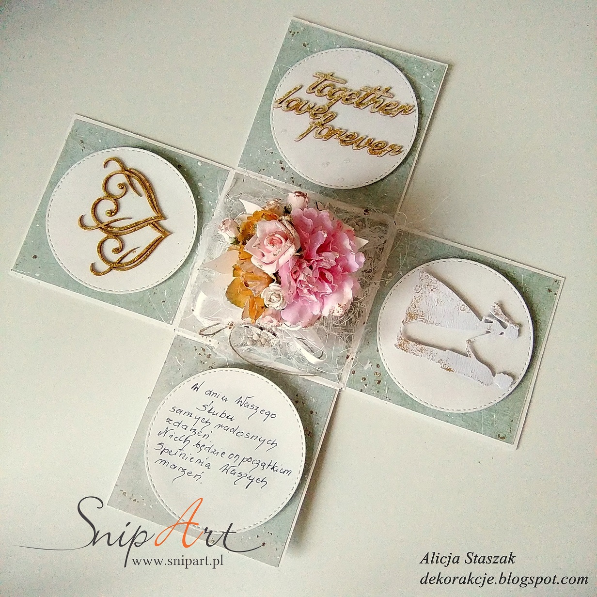 Snip Art - Pracownia Artystyczna: Wedding exploding box / Ślubny exploding box