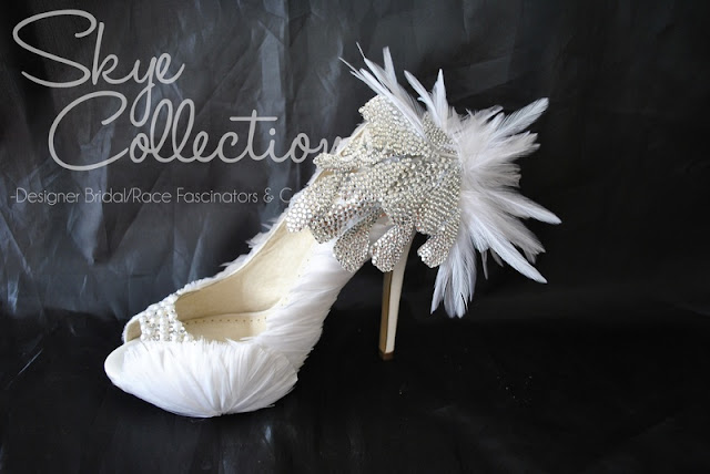 Bridal Bubbly: Feather Shoes {Skye Collections}