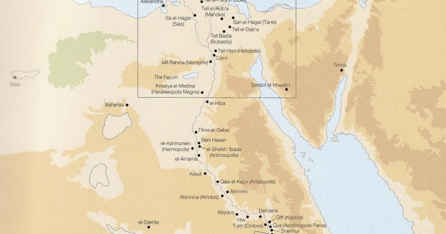 Ancient Egyptian Temples: Page 11: Map of Ancient Egyptian Temples