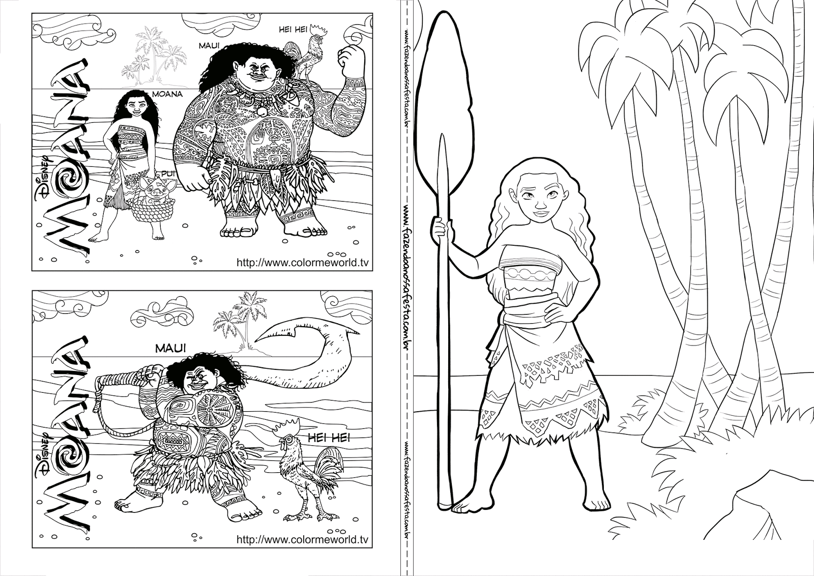Moana: Libro para Colorear para Imprimir Gratis. - Ideas y material ...