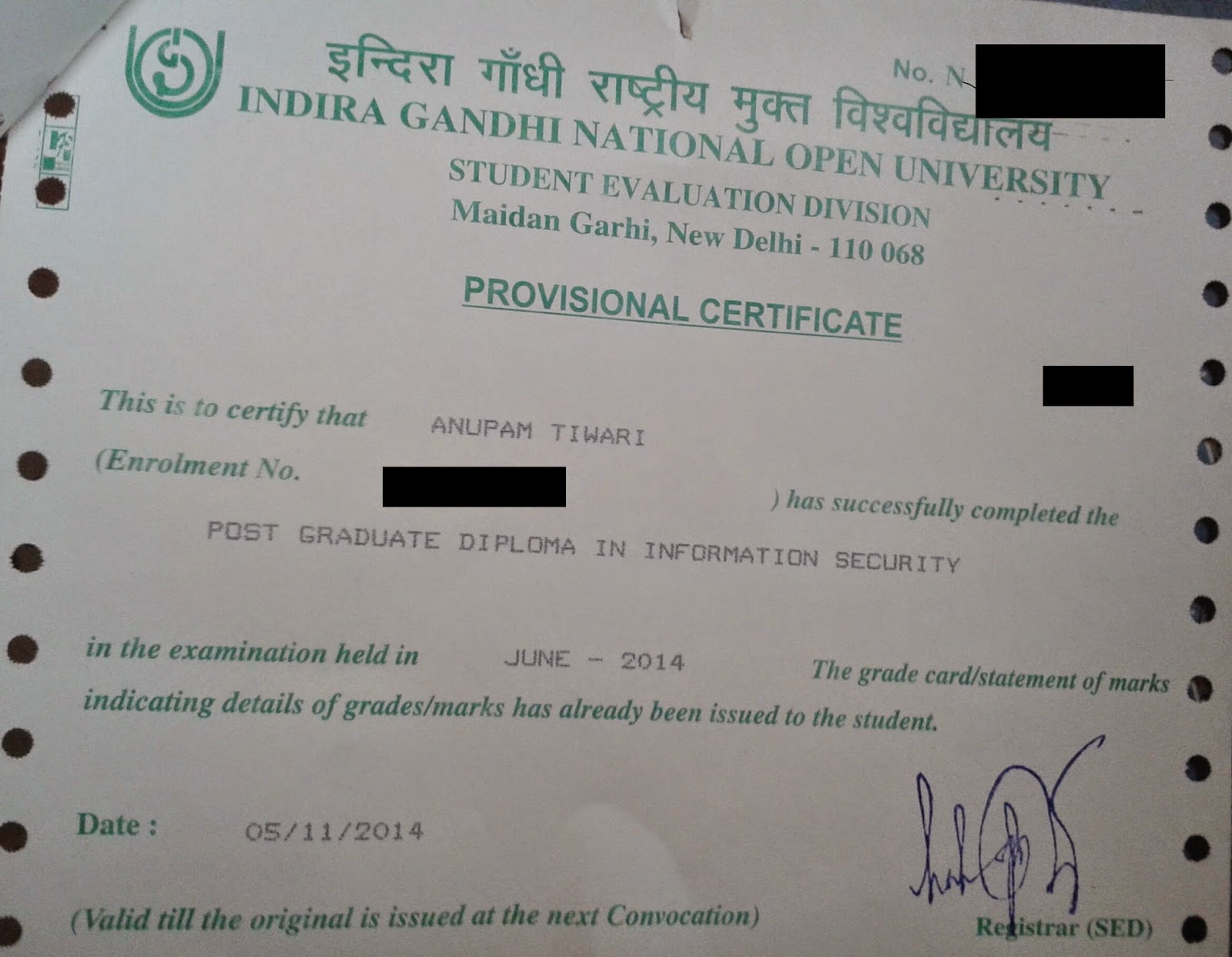 MELIORATE: Being PGDIS : Post Graduate Diploma in Information Security ...