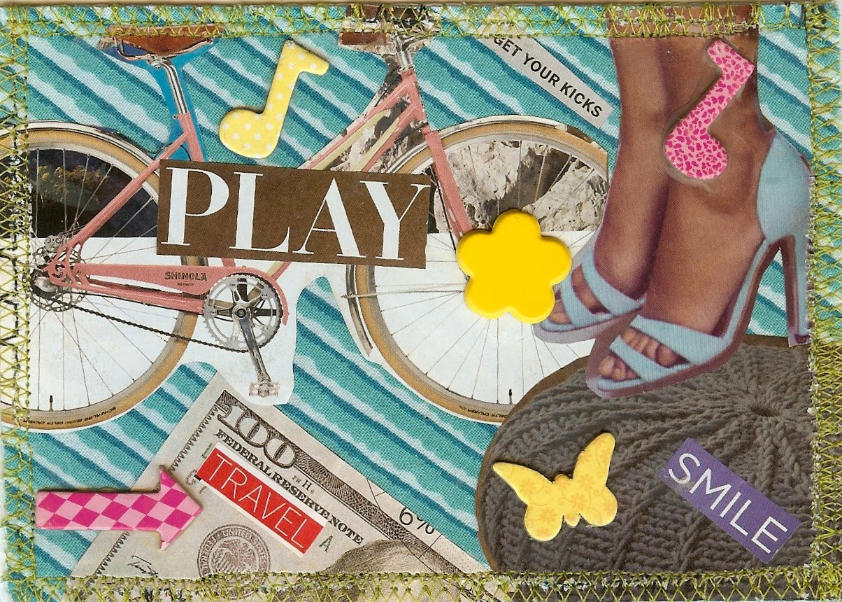 Sewing Fabric Postcards with ShereeSews: Paper & Fabric Collage for a ...