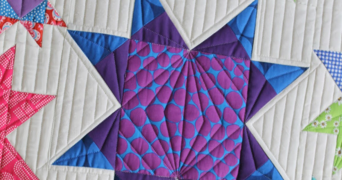 Piece N Quilt: Modern Star Quilt - Custom Machine Quilting by Natalia ...