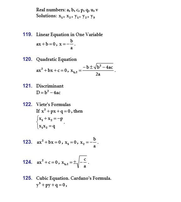 Algebra Formulas - Math | Algebraic Expression - for class 9,10,11, ssc ...