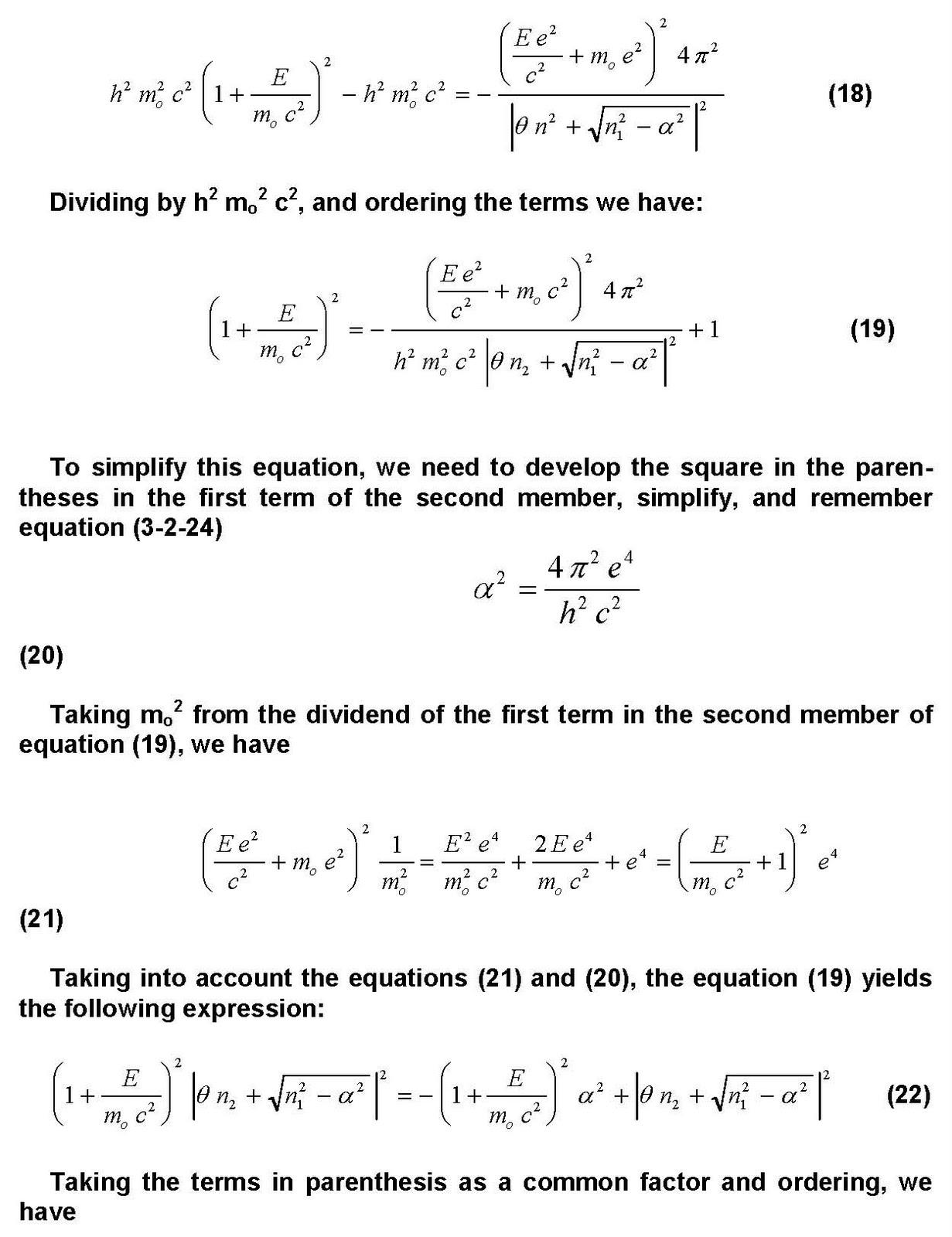 Autodynamics: Bohr's Atom (Equation)