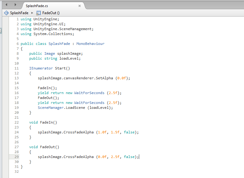 Tutorial Splash Screen Unity