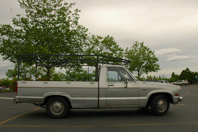 OLD PARKED CARS.: 1980 Mazda Sundowner.