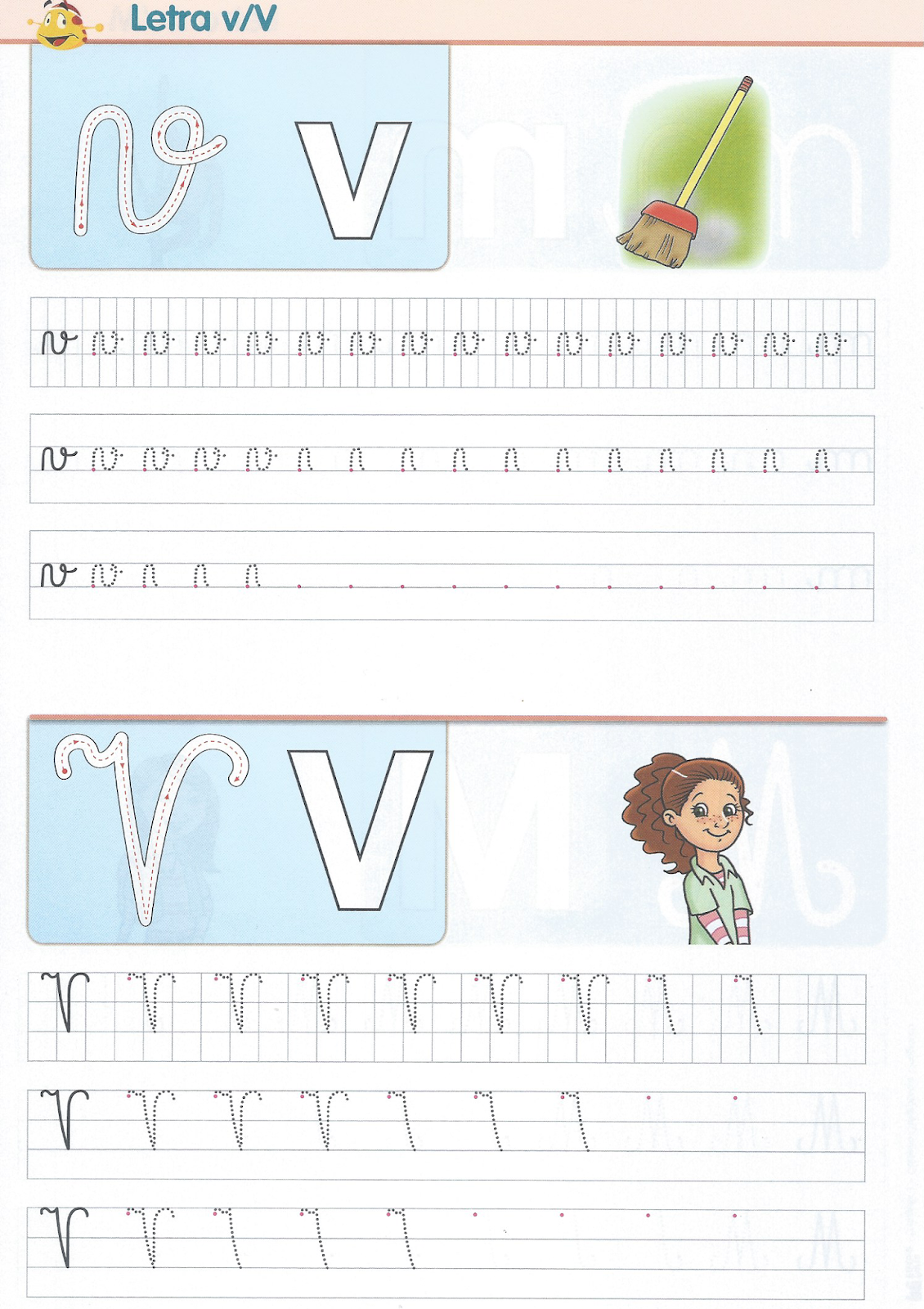 Aprende Brincando: Caligrafia - Letra V